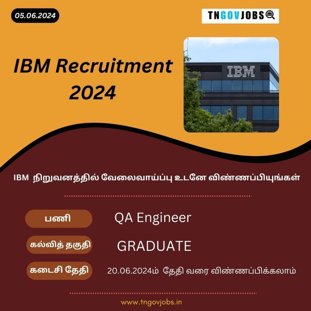 IBM Recruitment 2024 QA Engineer Posts; Apply Now!