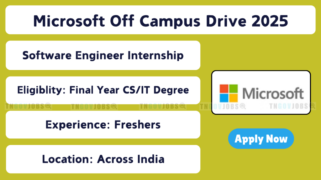 Microsoft hiring Software Engineering Intern Posts; Apply Now!