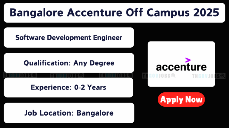 Accenture Hiring 2025 – Software Development Engineer (SDE) in Bengaluru