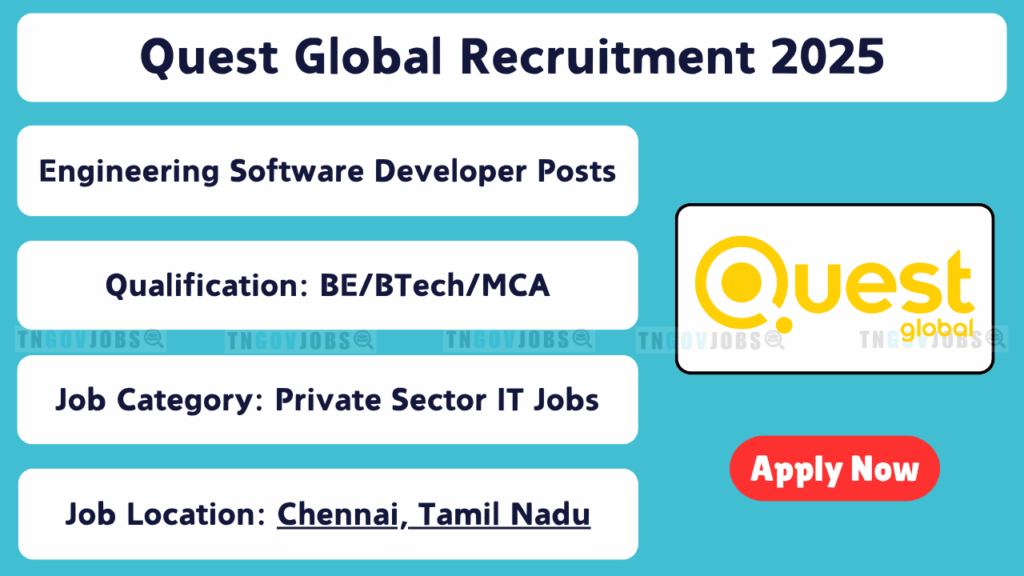 Quest Global Engineering Software Developer Recruitment 2025; Apply Now!