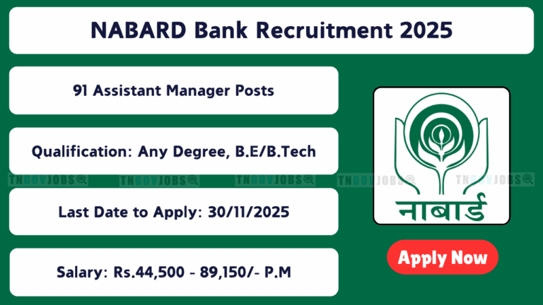 NABARD Bank Recruitment 2025: 91 Assistant Manager Posts; Apply Now!