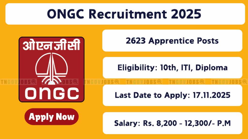 ONGC Trade Apprentice Recruitment 2025; Apply Now!