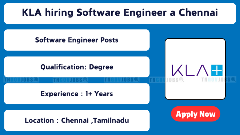 KLA hiring Software Engineer at Chennai; Apply Now!