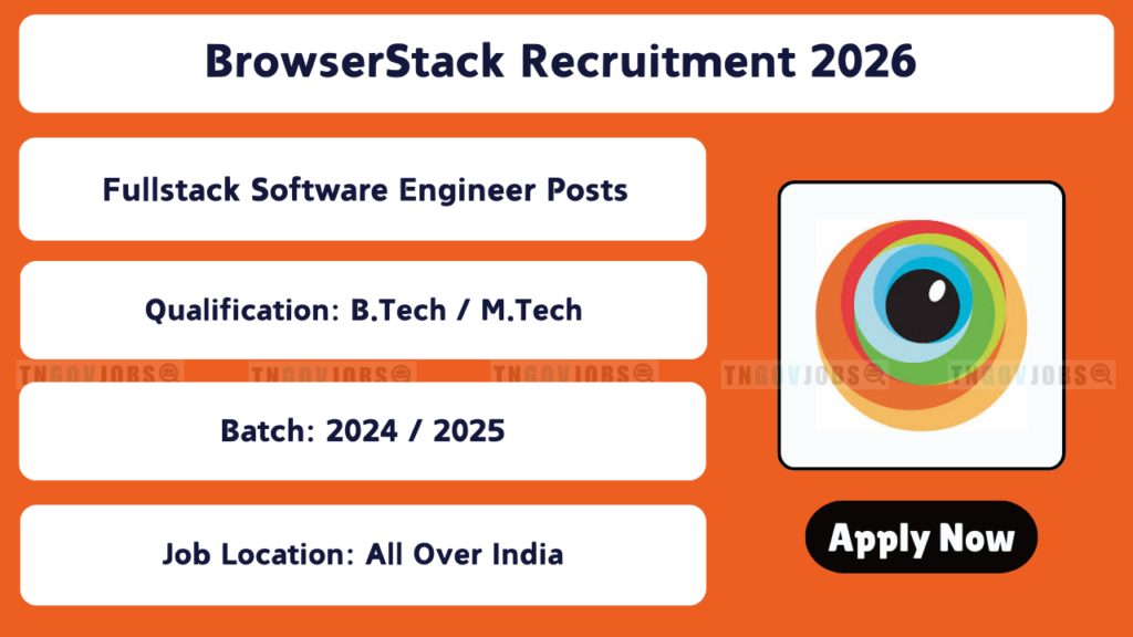 BrowserStack Fullstack Software Engineer Recruitment 2026; Apply Now!