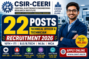 CSIR-CEERI Recruitment 2026: Technical Officer & Technician Vacancies ...