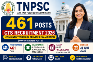 TNPSC CTS Recruitment 2026: 461 Vacancies Announced – Salary up to ₹1. ...