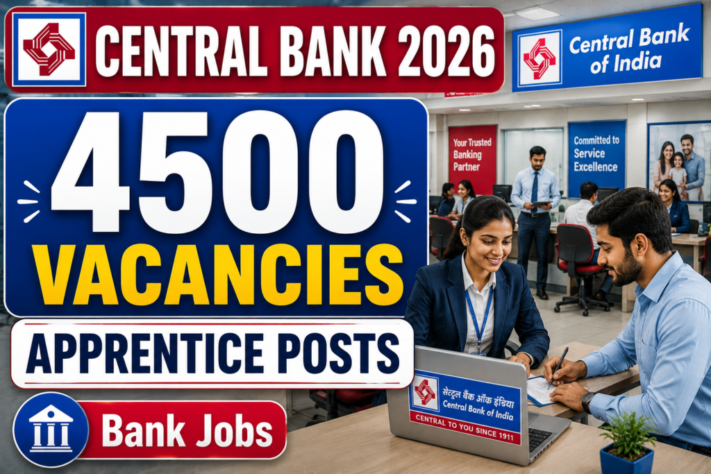 Central Bank of India Recruitment 2026 – Apply Online for 4500 ...